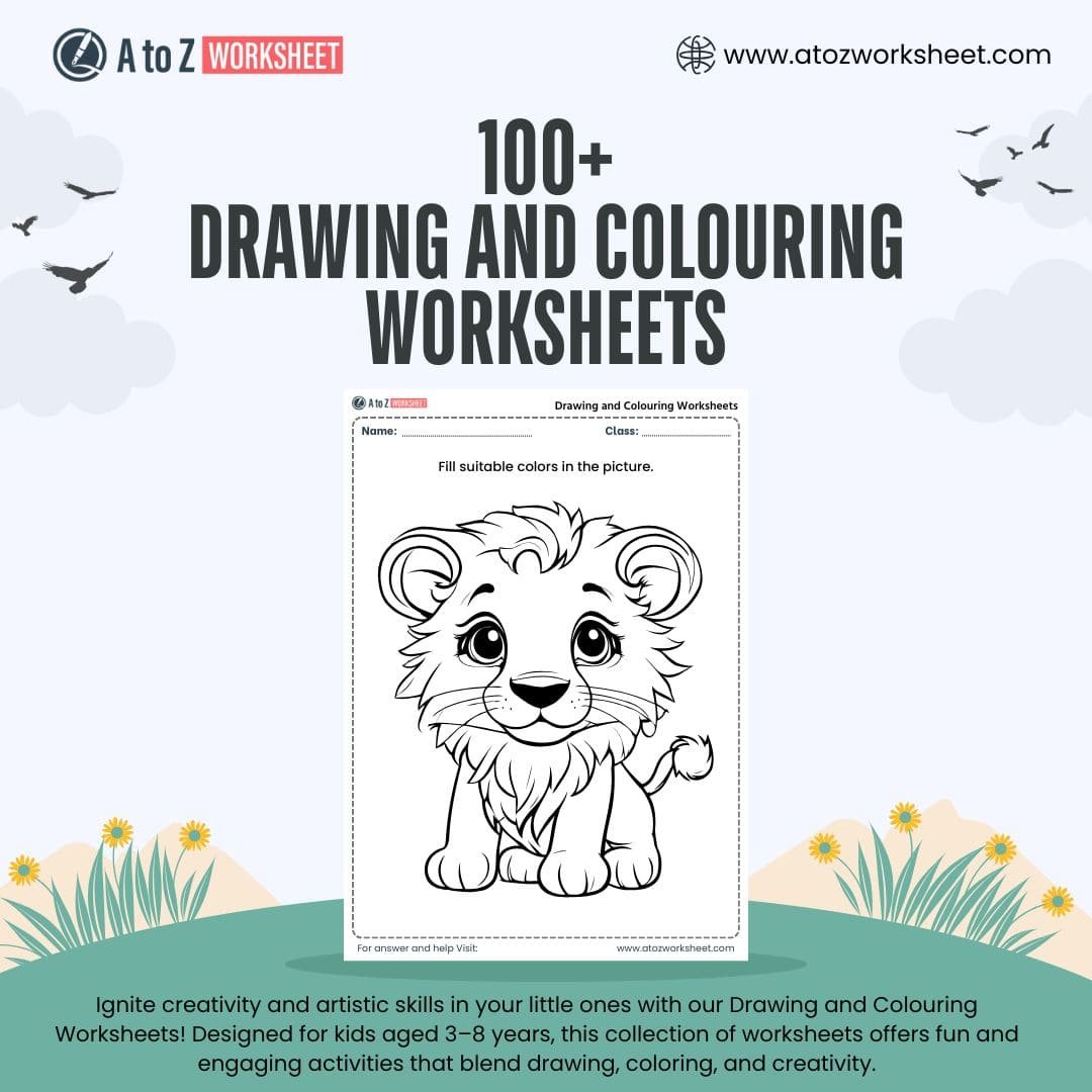 90+ Drawing and Coloring Worksheets PDF - A To Z Worksheet Store