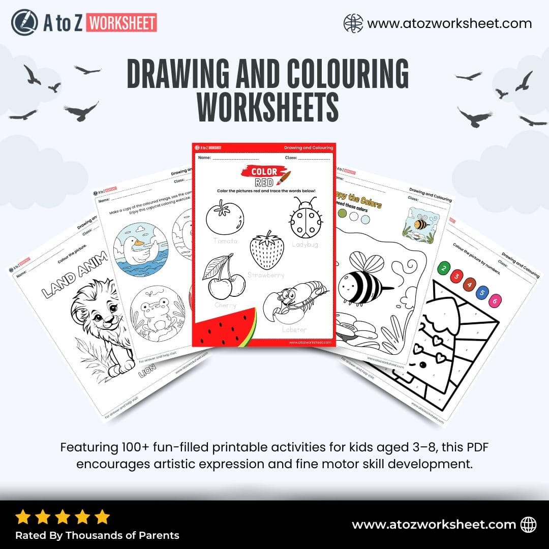 90+ Drawing and Coloring Worksheets PDF - A To Z Worksheet Store