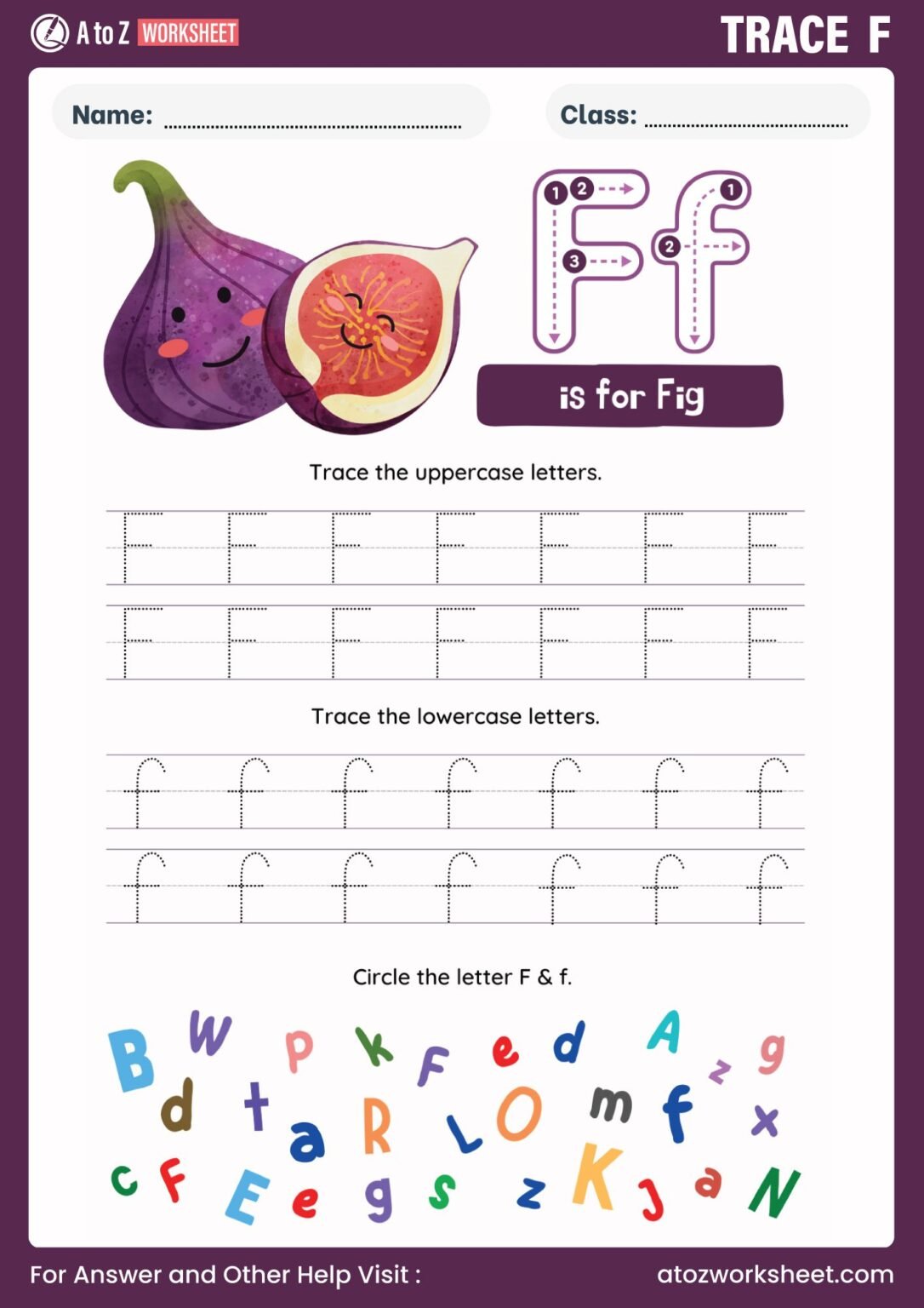 English Alphabet Tracing Worksheet PDF - A To Z Worksheet Store