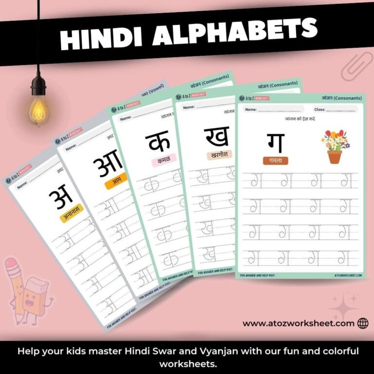 1000+ Hindi and English Worksheets PDF Bundle For Nursery , LKG, UKG ...
