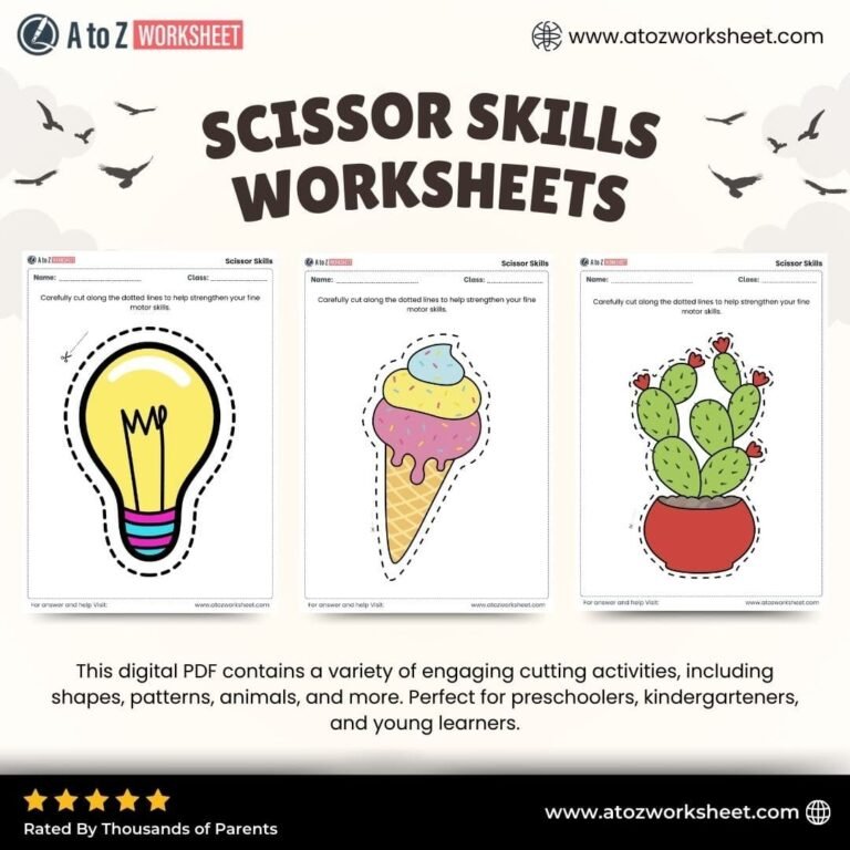 Free Scissor Skills Worksheets PDF - A To Z Worksheet Store